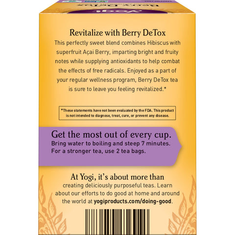 Yogi Tea | Berry DeTox | Herbal Tea | 16 Tea Bags